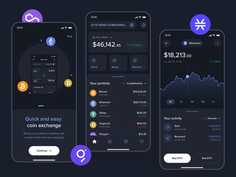 A Amazing & Modern Crypto wallet Mobile app UIUX design | Figma Expert ...