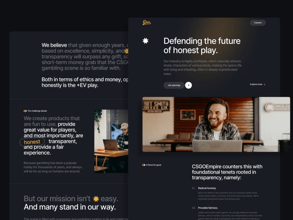 A responsive homepage design | Upwork