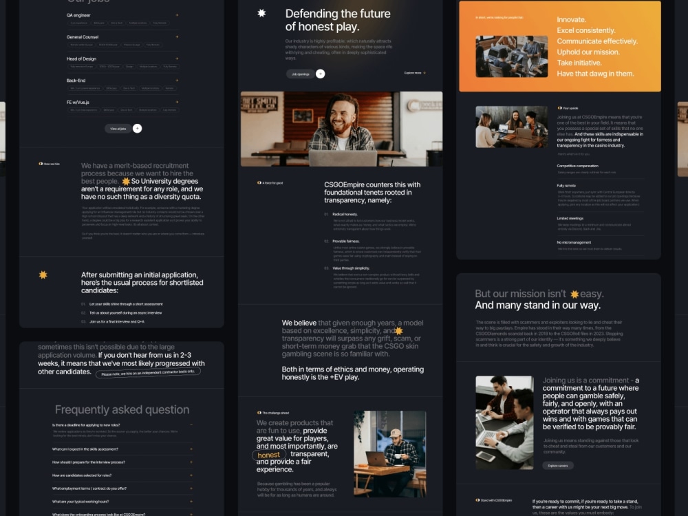 A responsive homepage design | Upwork