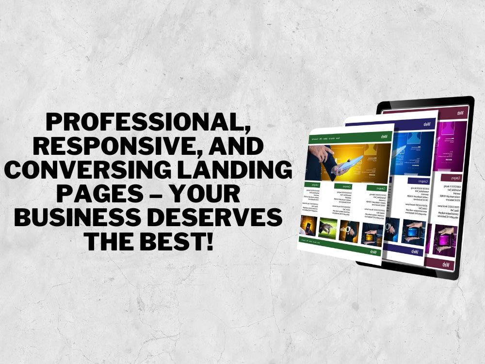 High converting landing page with SEO optimized content and lead form ...