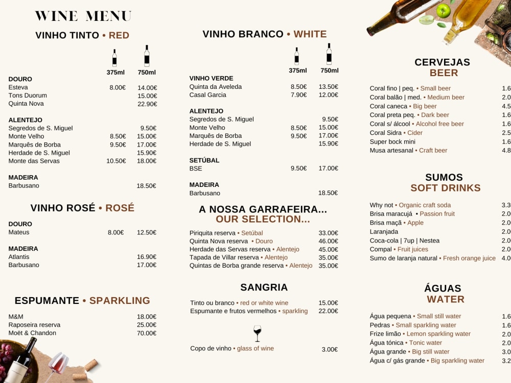 New menu design for your restaurant/bar | Upwork