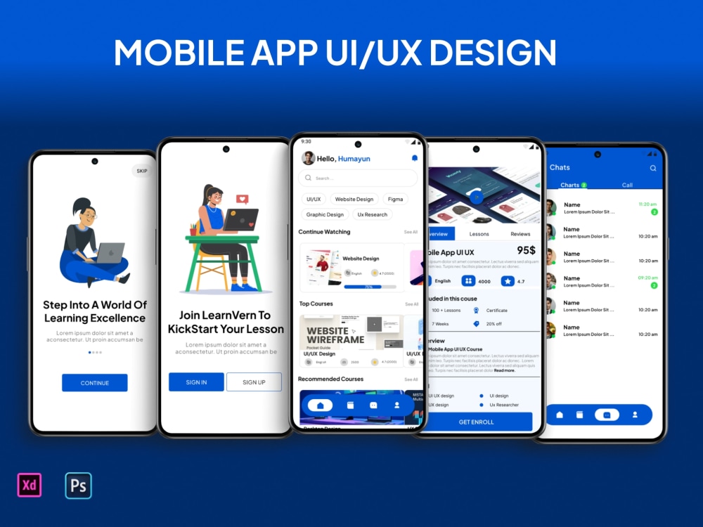 Design complete mobile app UI UX design in figma | Upwork