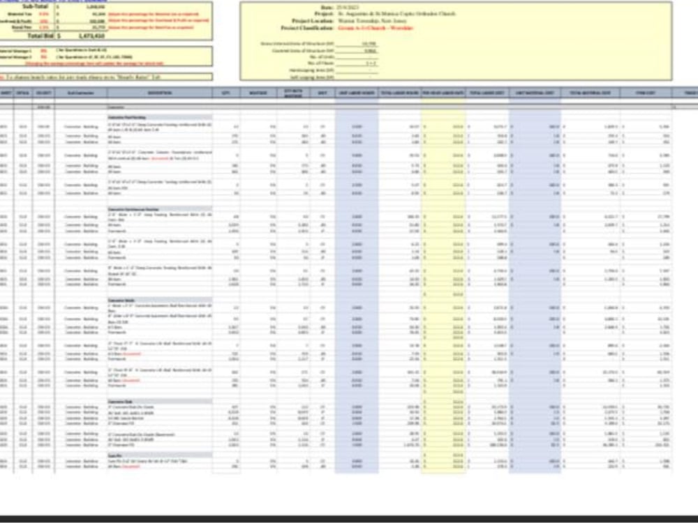 A 100% accurate quantity takeoffs / estimate of your construction projects | Upwork