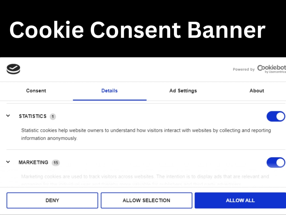 Cookie consent banner setup of Google consent mode v2, gdpr or ccpa by ...