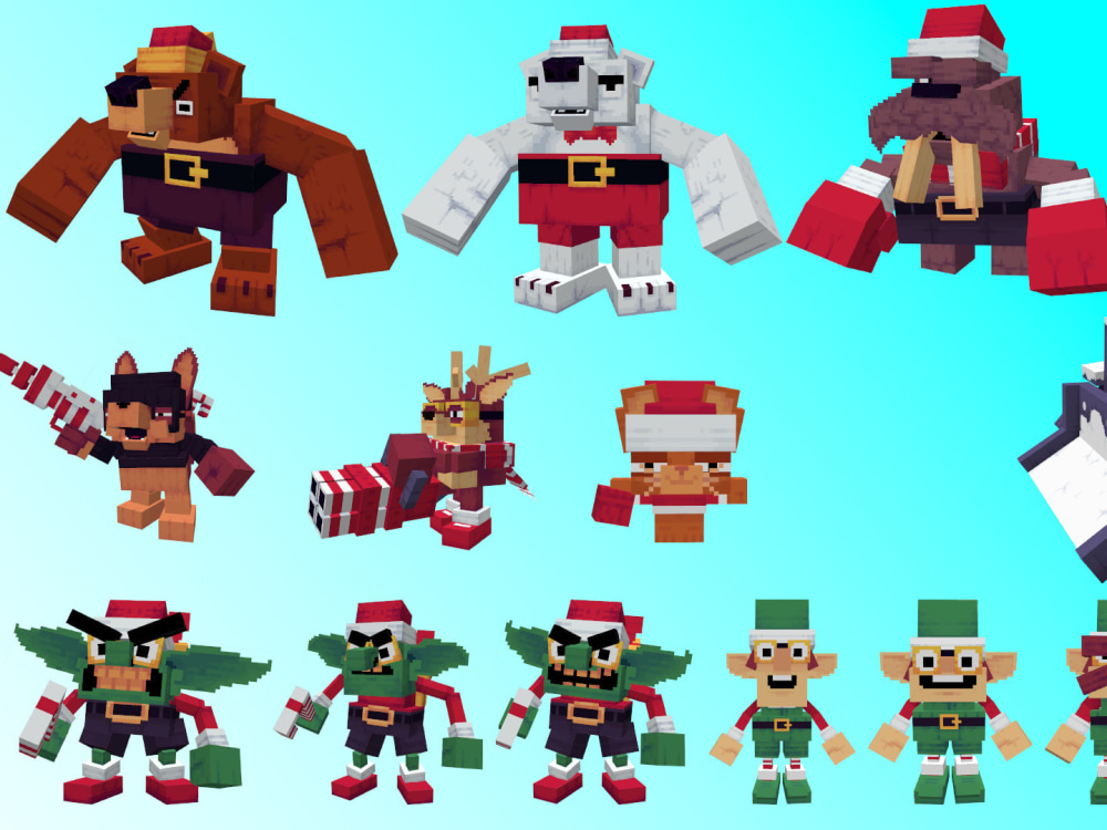 A minecraft blockbench 3D model | Upwork