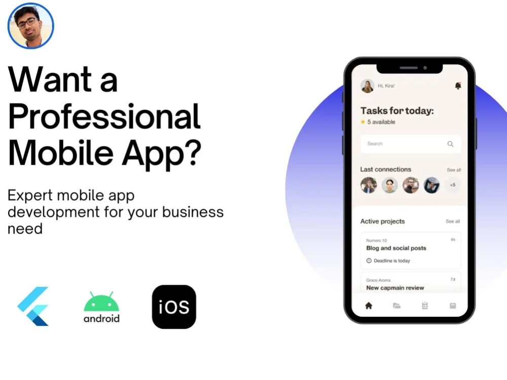 An android ios flutter app | Upwork