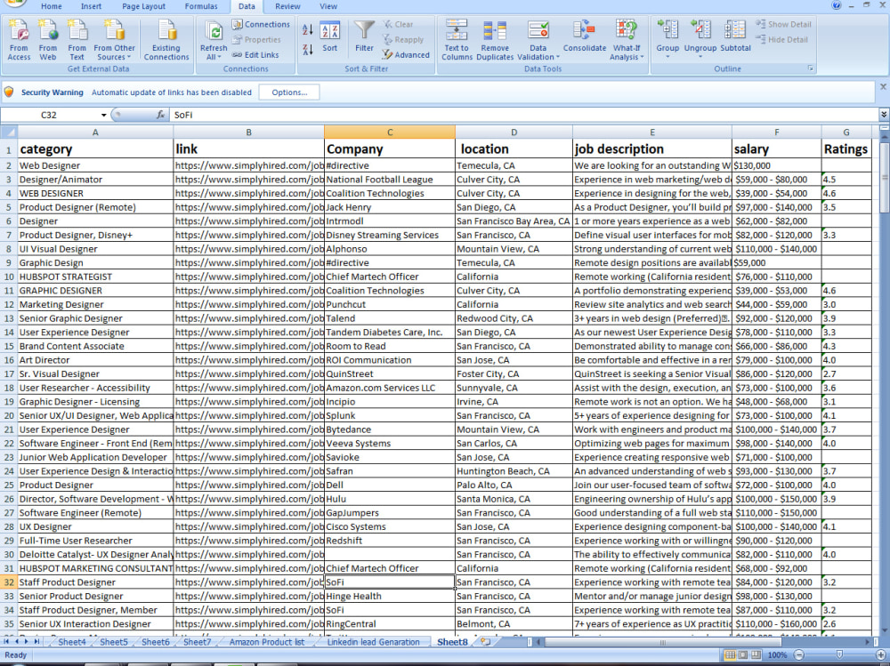 Accurate Data Scraping & Data Collection 💯💎 | Upwork