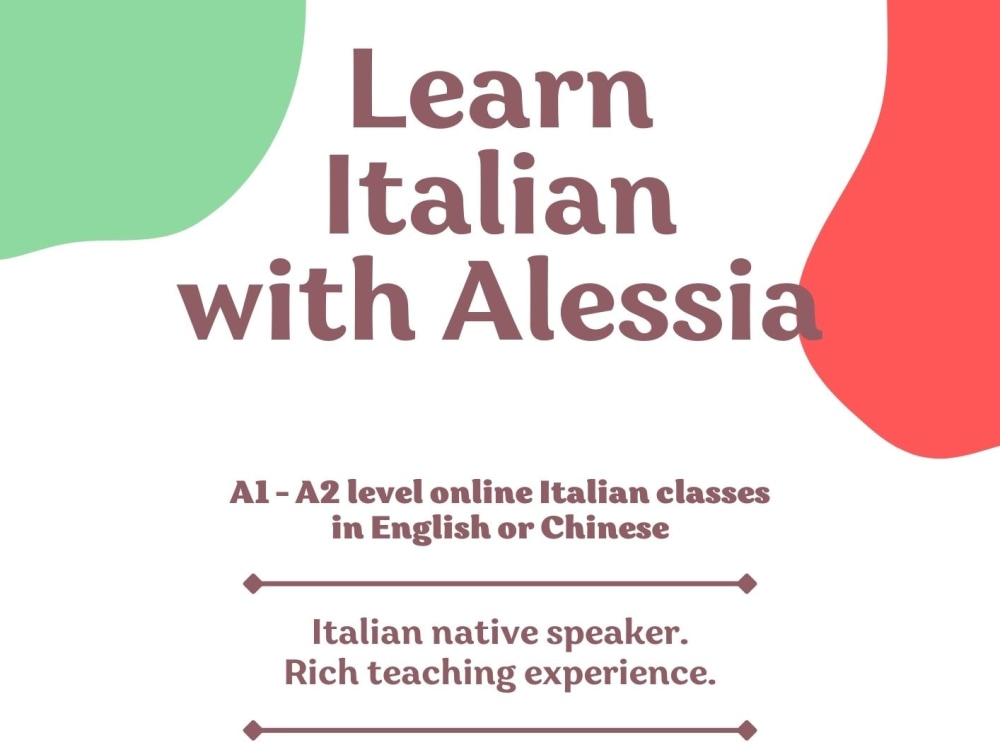 Easy teaching materials and exciting tutoring to learn Italian | Upwork