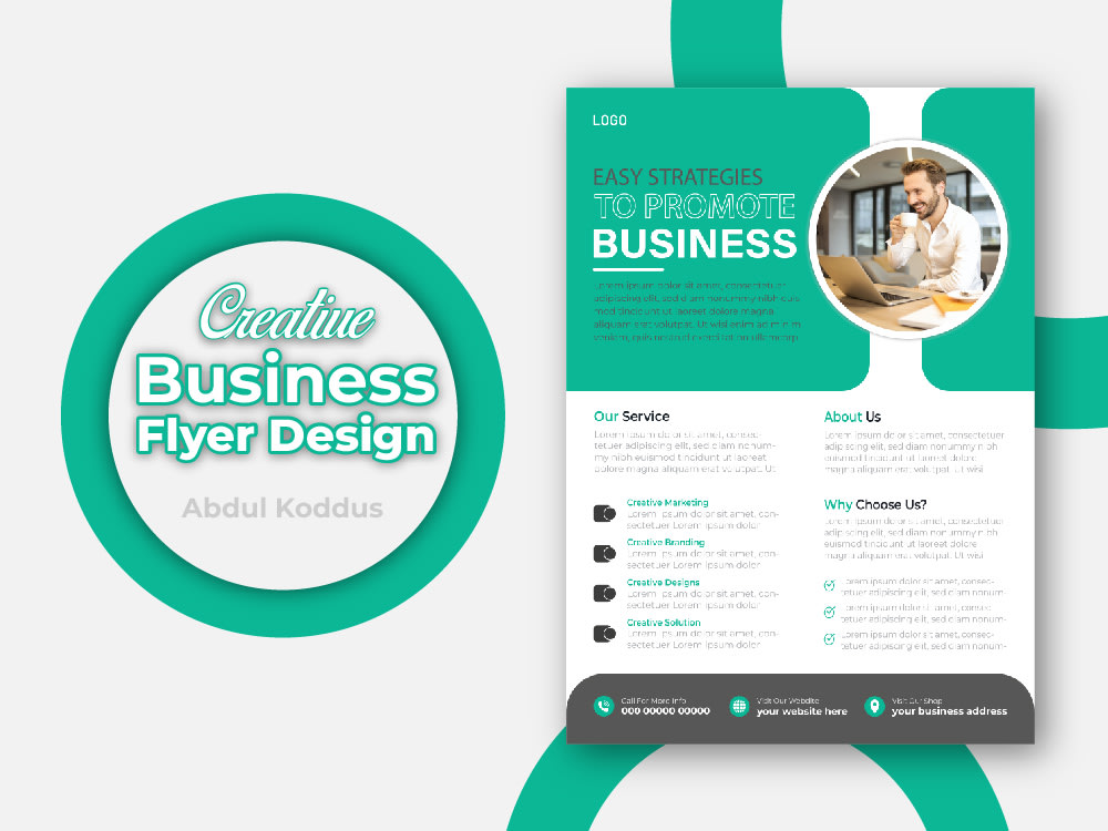 Professional flyer design business, modern, minimal, promotional ...