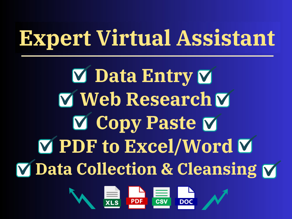Expert Virtual Assistance: Data Entry, Web Research, Conversion & Cleansing | Upwork