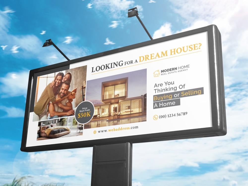 Professional real estate billboard signage or yard sign design in 24 ...