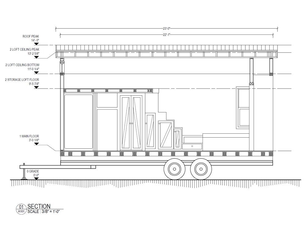 Tiny trailer house design with construction drawings | Upwork