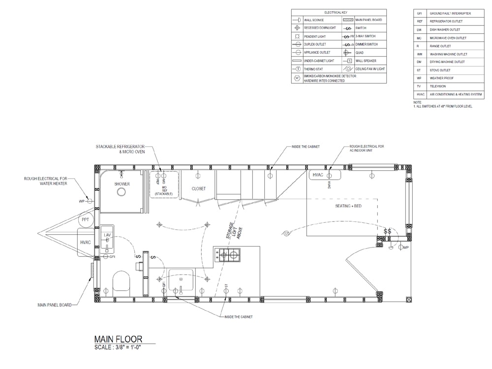 Tiny trailer house design with construction drawings | Upwork