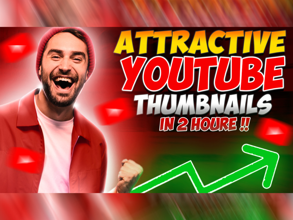 Catchy youtube thumbnails professionally in 2 hours | Upwork