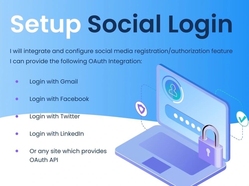 Social Login, Register OAuth, OAuth2 Integration into Your Website | Upwork