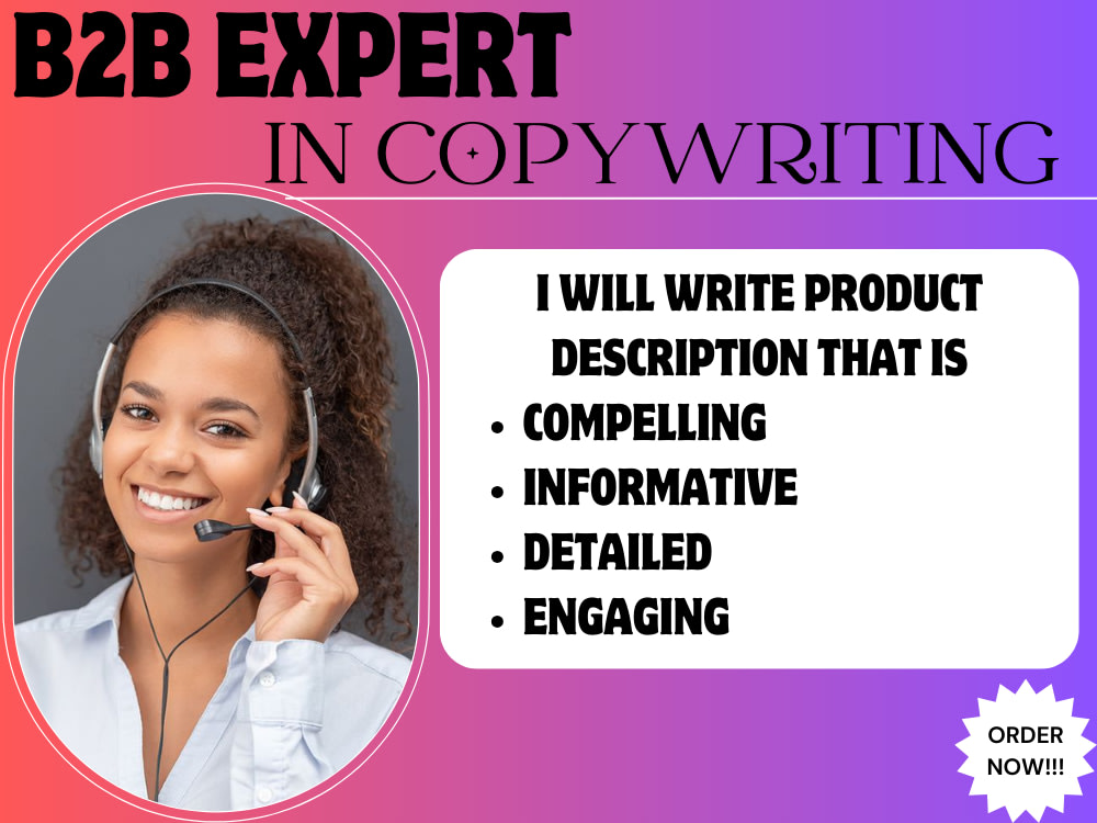 Product description copywriter for your products | Upwork