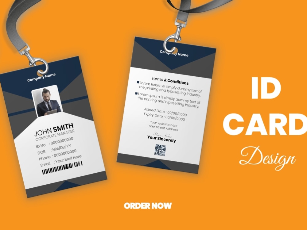 Modern id cards, employee cards and id badges | Upwork