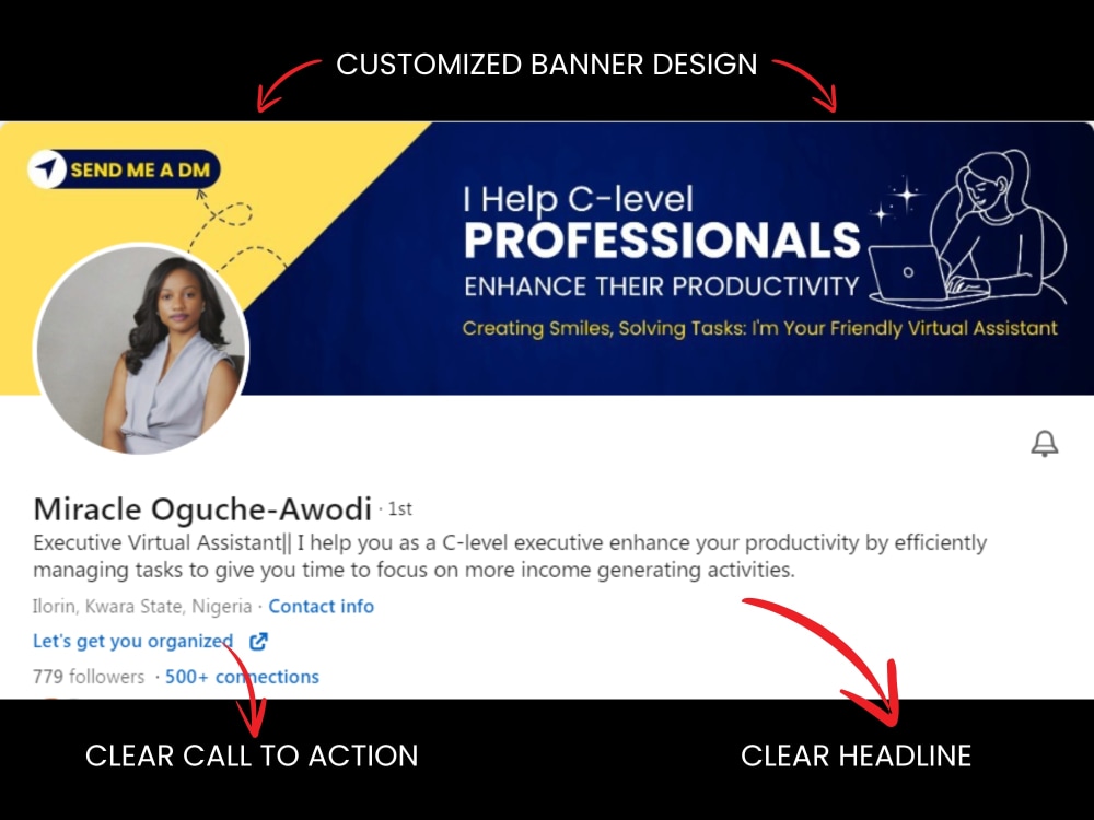 100% Optimized LinkedIn Profile + [Banner Design & Feature Section ...