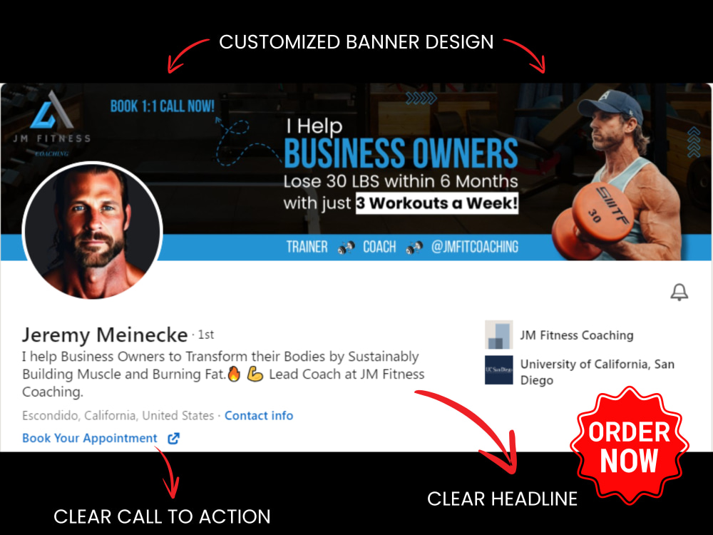 100% Optimized LinkedIn Profile + [Banner Design & Feature Section ...