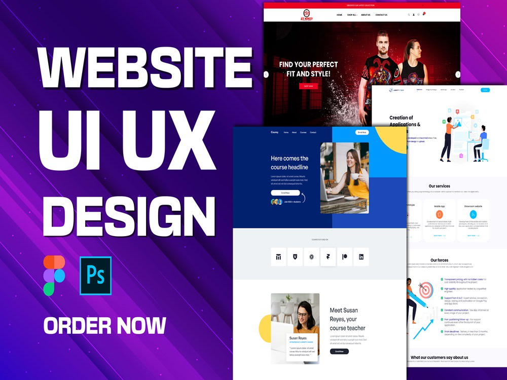 Figma-based UI Design for Website Landing Pages | Web Development ...