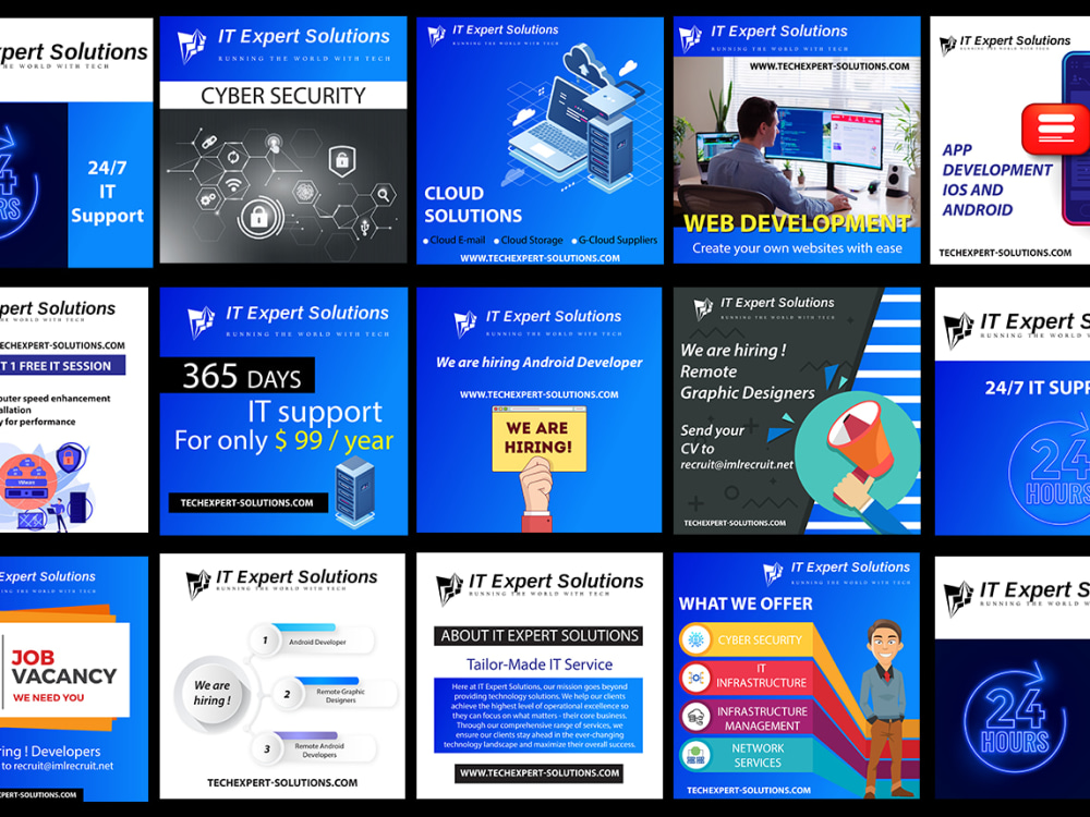 Urgent 30 social media designs for facebook, linkedin, IG post designs ...