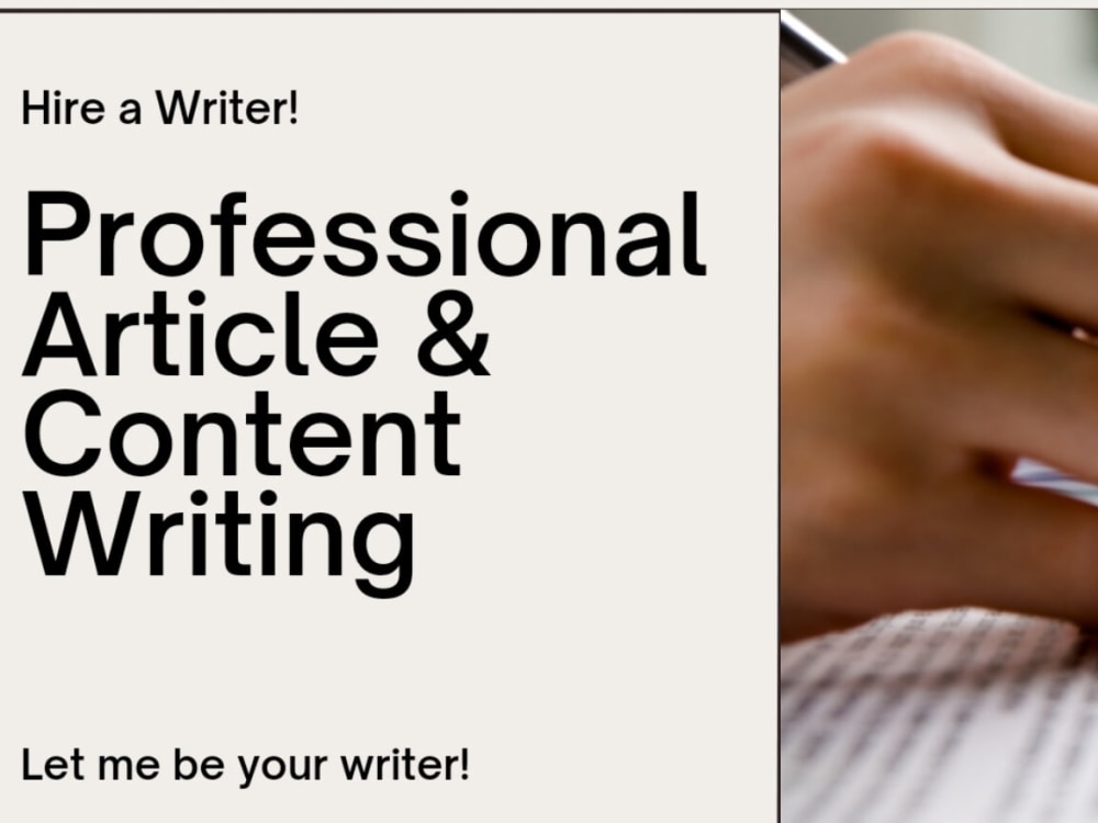Professional and high quality article and contents. | Upwork