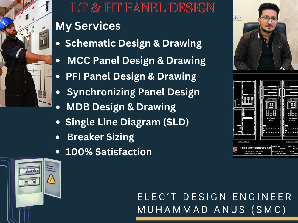 LT & HT Panel Design and Draft on AutoCad | Upwork