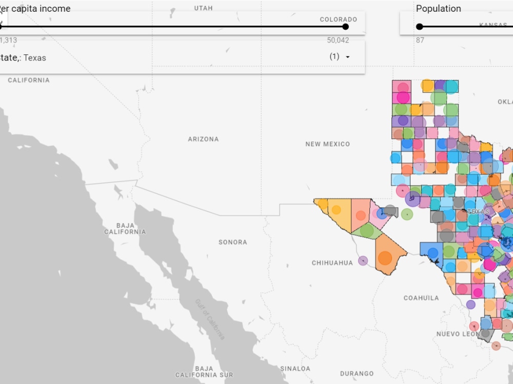 Interactive d3, choropleth, heatmap using GIS data | Upwork