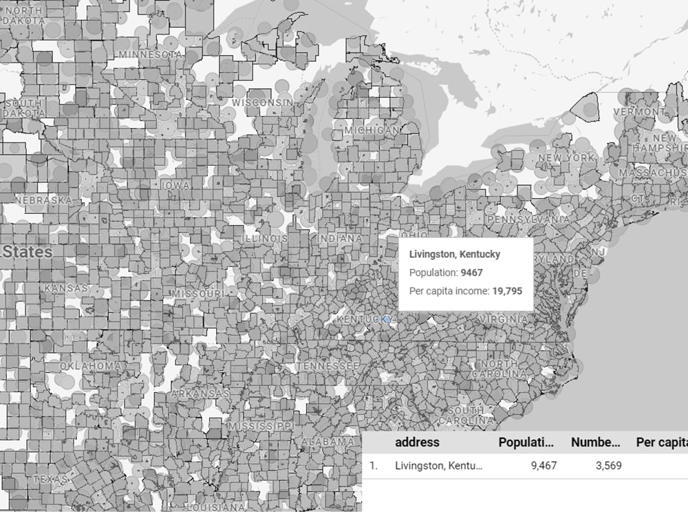 Interactive d3, choropleth, heatmap using GIS data | Upwork