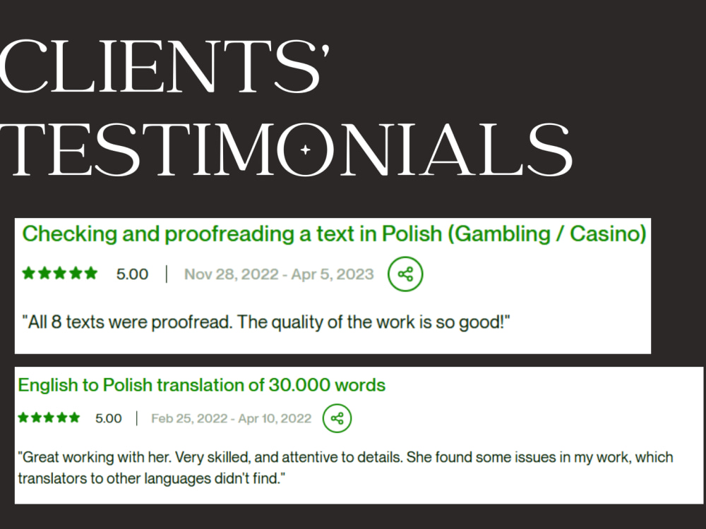 Spanish-Polish translation up to 1500 words | Upwork