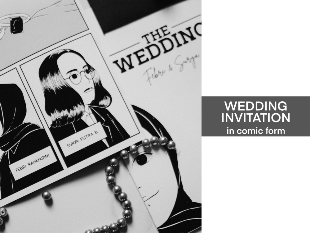 A memorable wedding invitation in comic form | Upwork