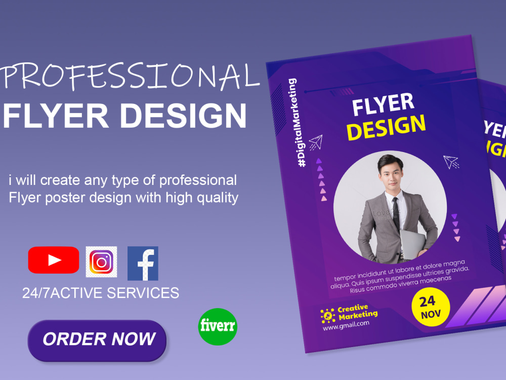 Create a unique, custom, flyer, brochure, poster, web banner | Upwork