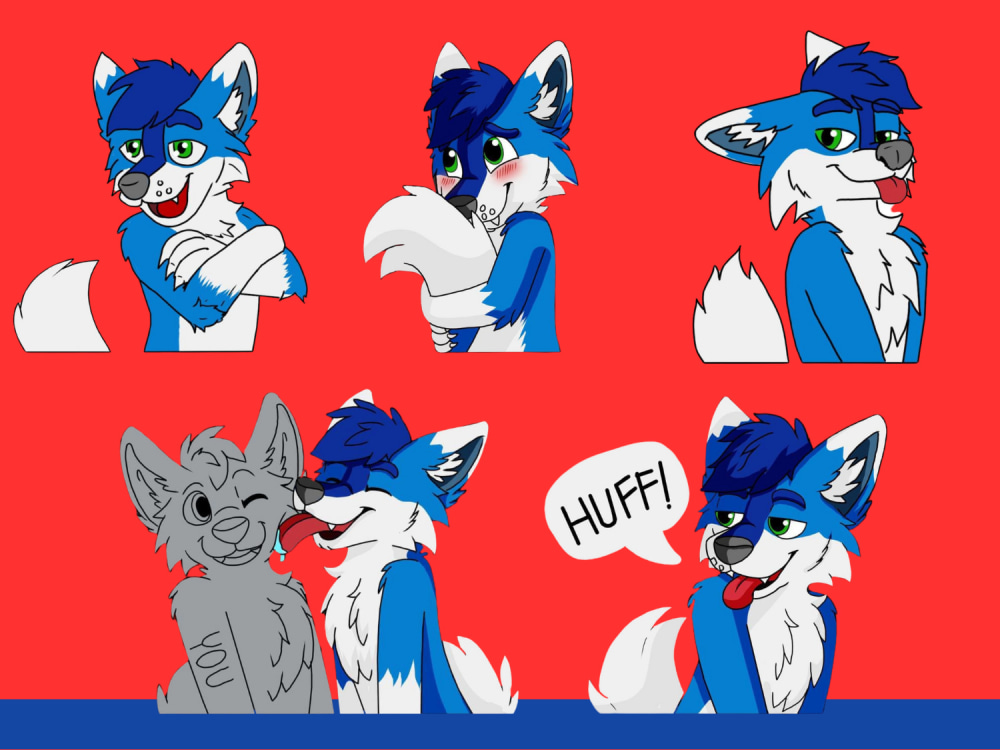 A Custom Furry Telegram Discord Twitch Stickers With Or Without