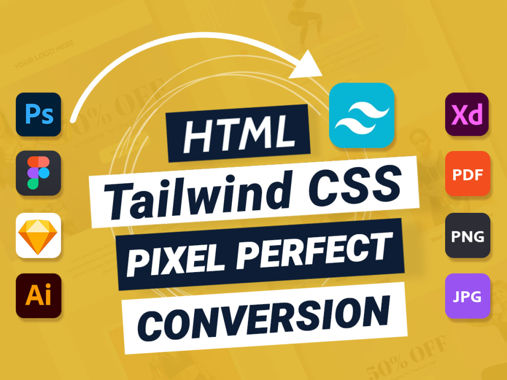 PSD to HTML Tailwind CSS | Upwork