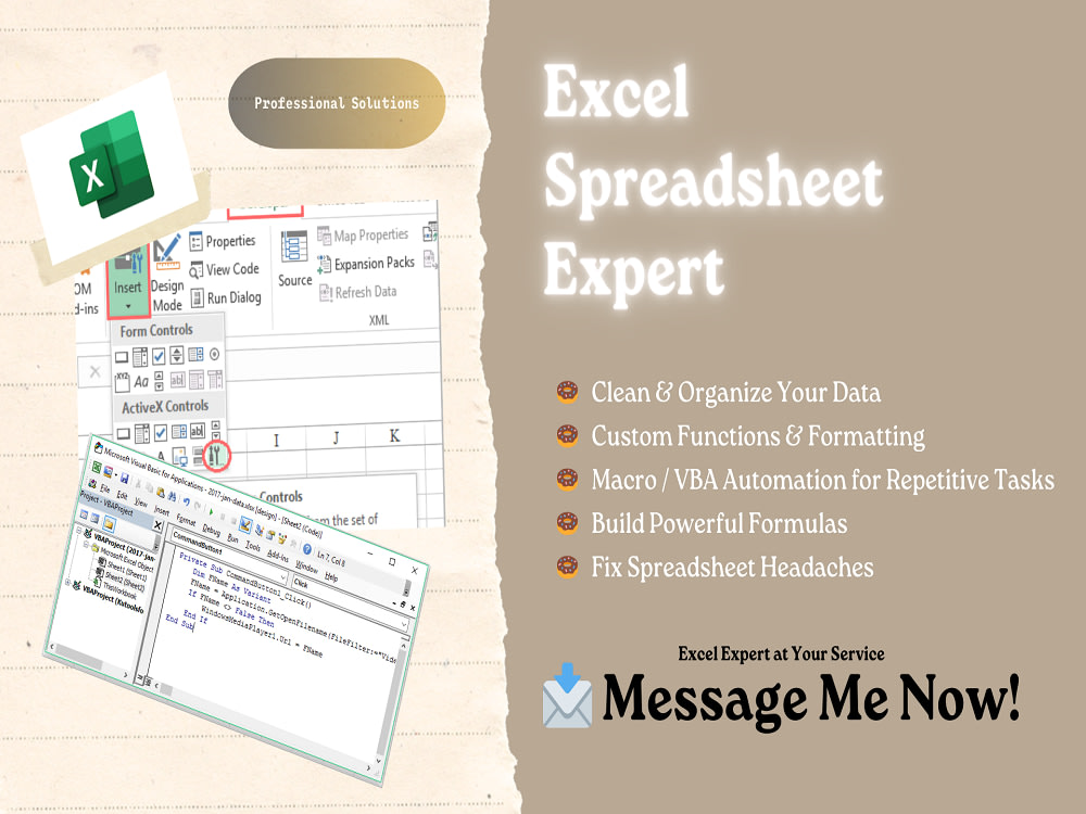 Excel Spreadsheet, formula, macro, vba, cleaning, formatting, pdf to excel | Upwork