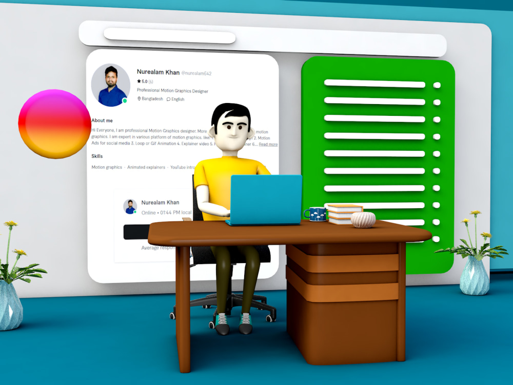 Custom Animated explainer 3D animation for Business or services | Upwork
