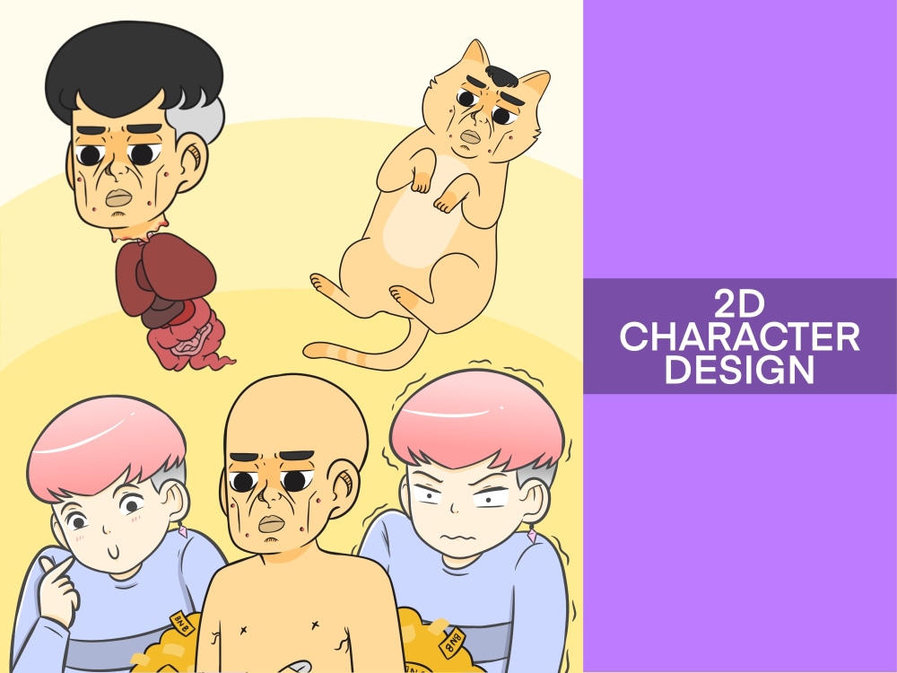 Cool 2D character design for NFTs, emotes, and stickers | Upwork