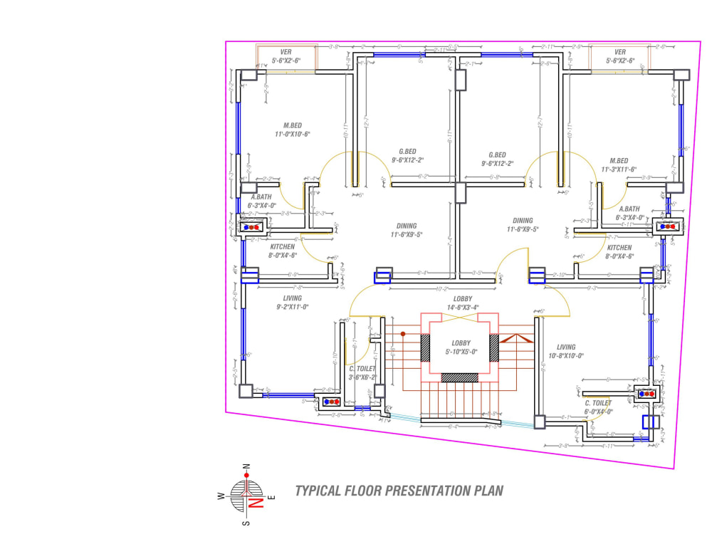 AutoCAD 2D Drawings, 2D Floor Plan, convert from sketch, image, and PDF ...