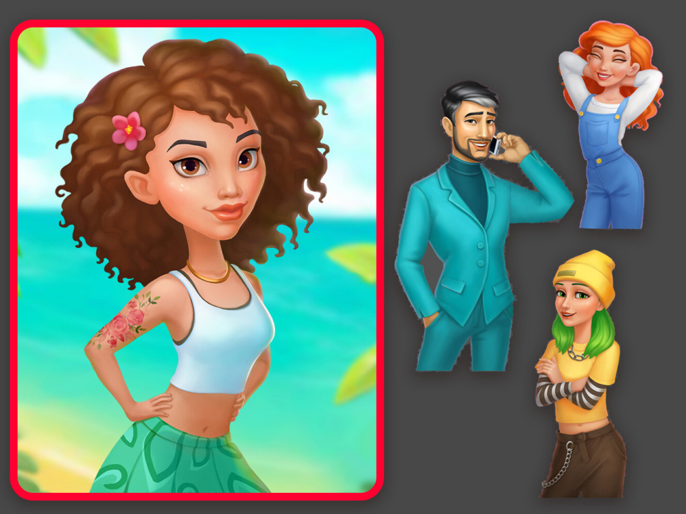 A Unique Cartoon 2D Character design for your Game, digital art ...