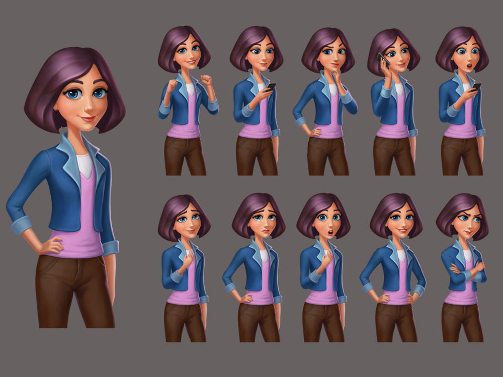 A Unique Cartoon 2D Character design for your Game, digital art ...