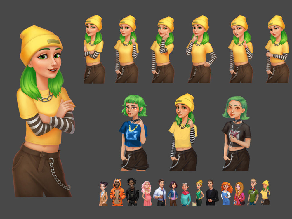 A Unique Cartoon 2D Character design for your Game, digital art ...