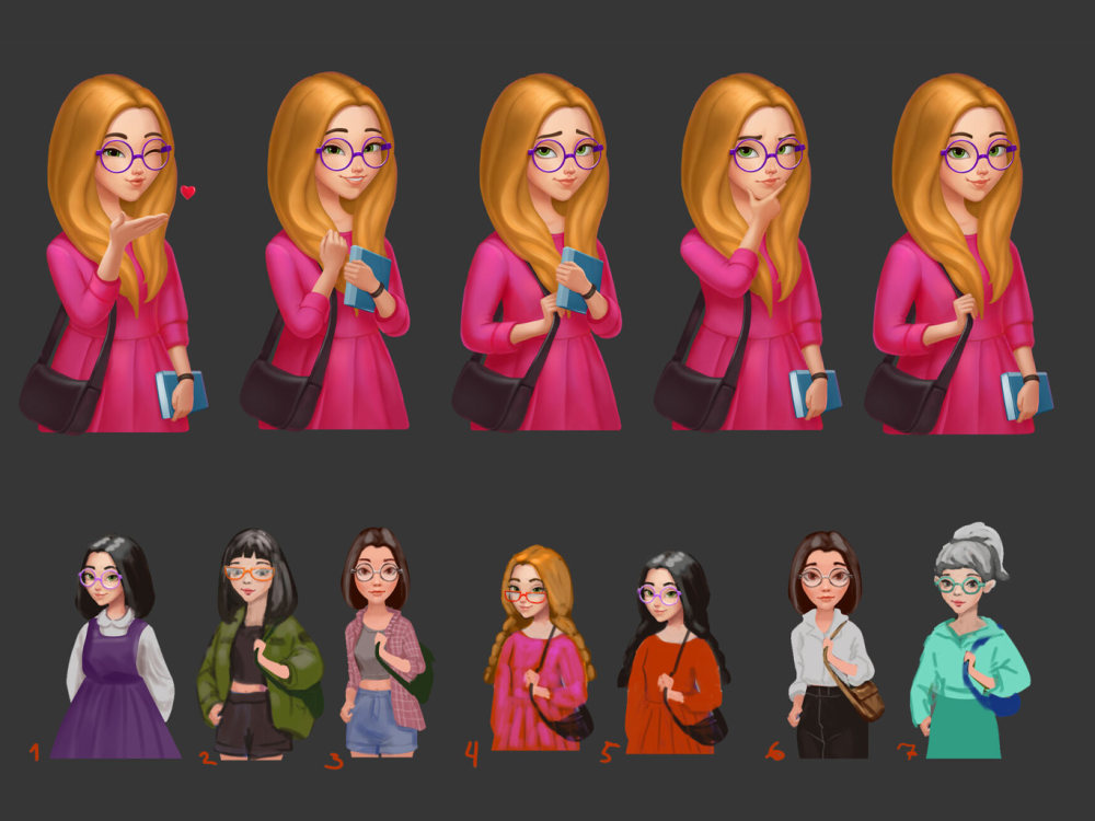 A Unique Cartoon 2D Character design for your Game, digital art ...