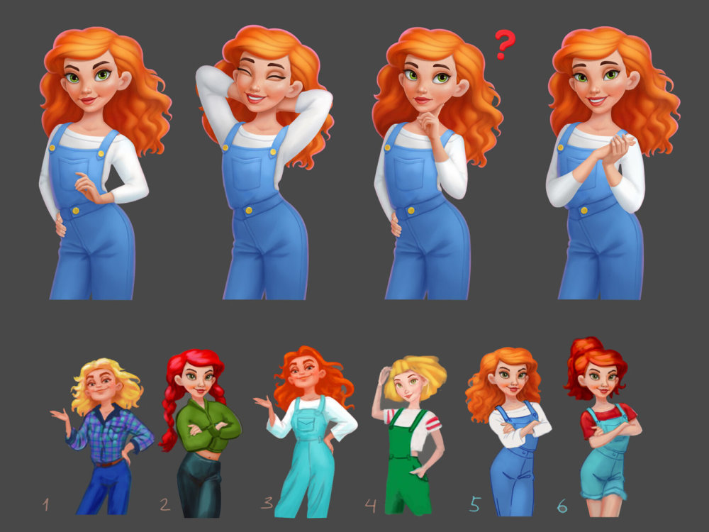 A Unique Cartoon 2D Character design for your Game, digital art ...