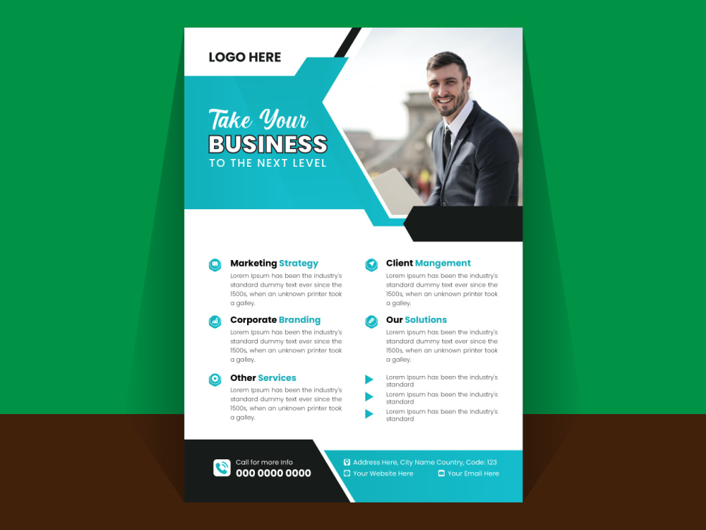 Professional and effective flyer design corporate leaflet or door ...