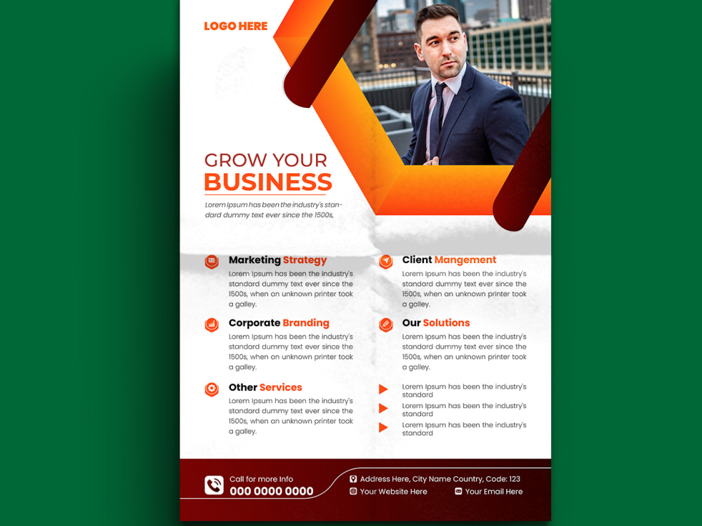 Professional and effective flyer design corporate leaflet or door ...