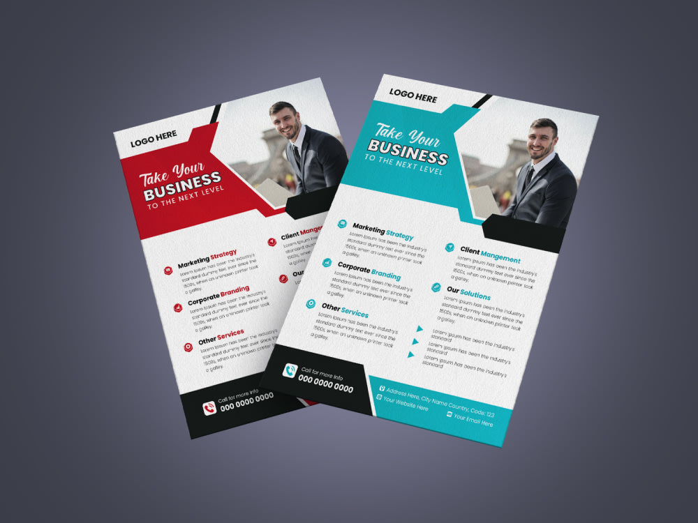 Professional and effective flyer design corporate leaflet or door ...