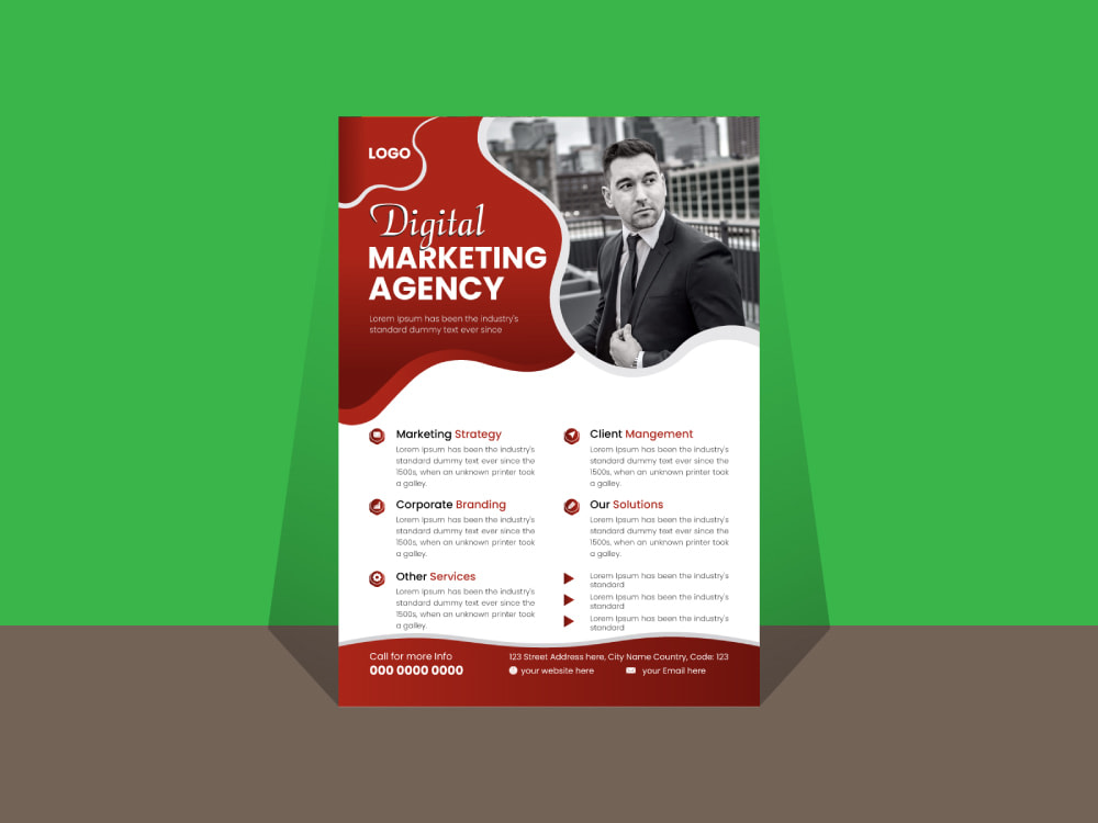 Professional and effective flyer design corporate leaflet or door ...