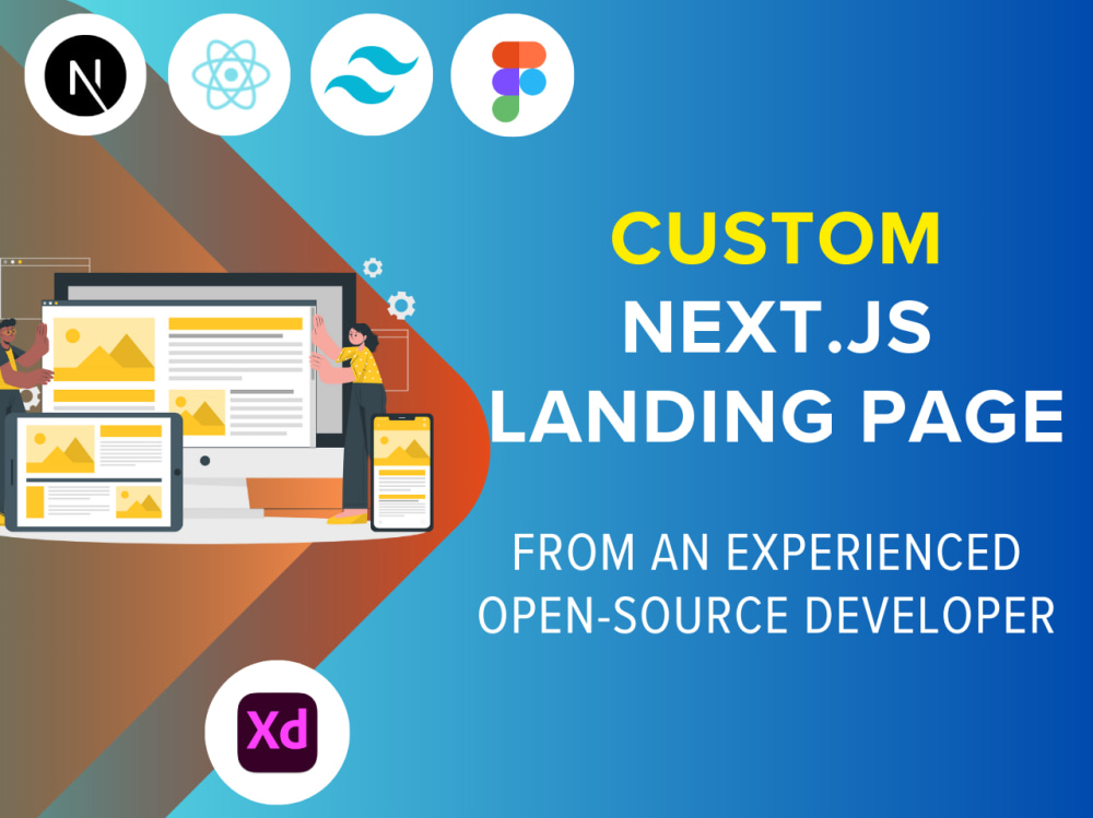 A custom nextjs, react landing page or website | Upwork