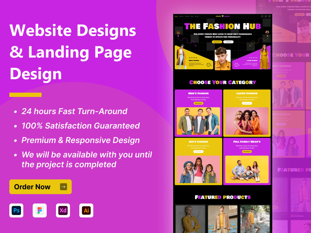 Stunning Website UI/UX designer responsive, responsive Landing page ...