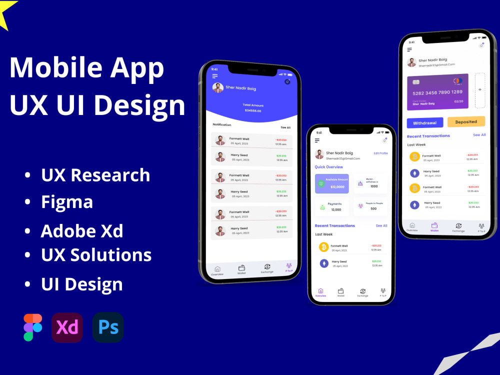 Modern mobile app UI UX design and App Prototype in Figma | Upwork